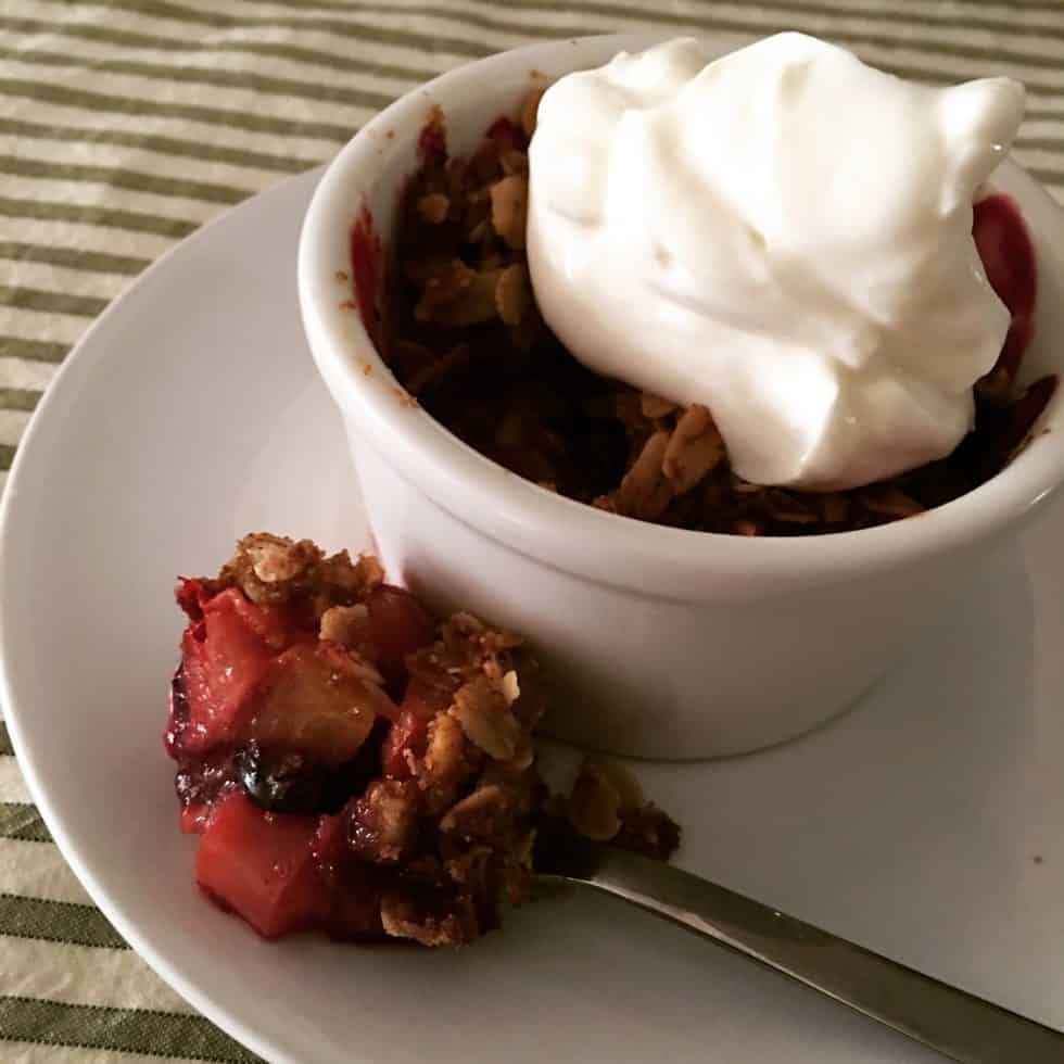 Mixed Fruit Crumble - She's Almost Always Hungry