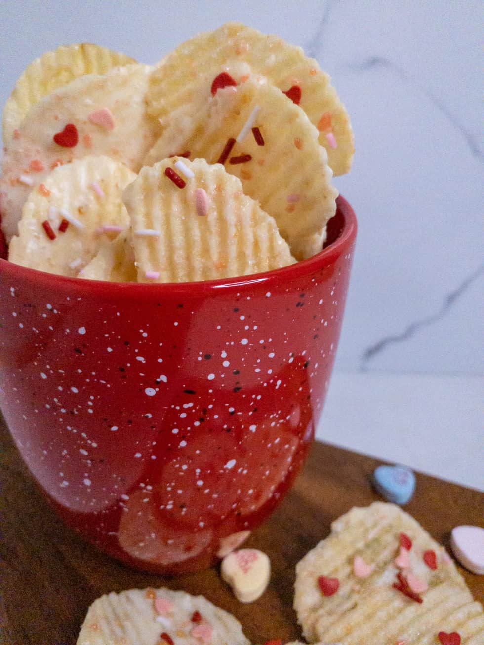 White Chocolate Party Chips - She's Almost Always Hungry