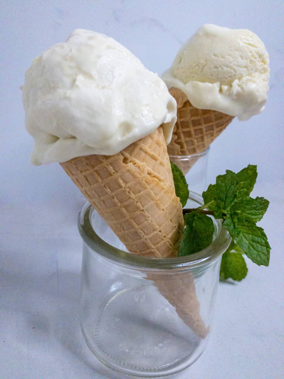 No-Churn Fresh Mint Ice Cream - She's Almost Always Hungry