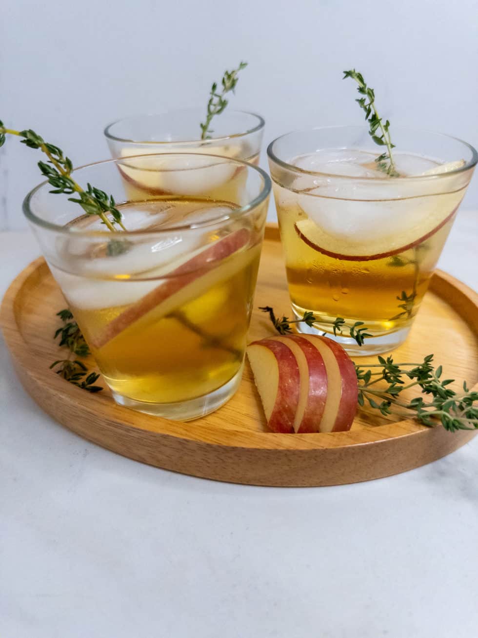 Bourbon Apple Cider Thyme Punch - She's Almost Always Hungry