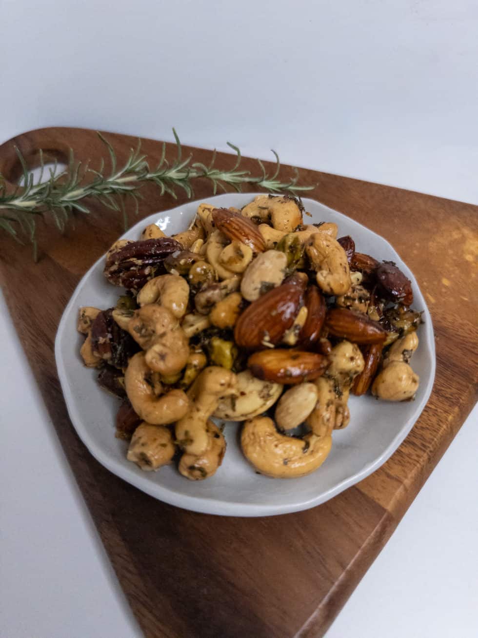Herb Roasted Mixed Nuts - She's Almost Always Hungry